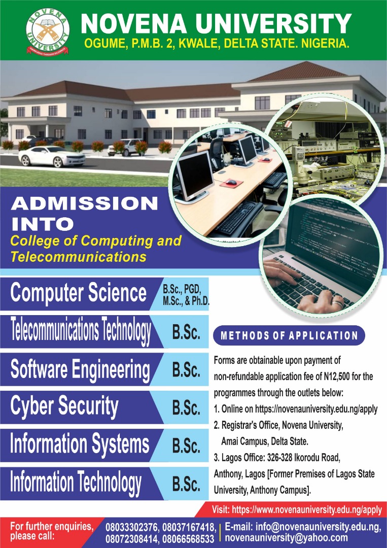 Novena University Unveils Affordable Admission In Medicine, Law ...